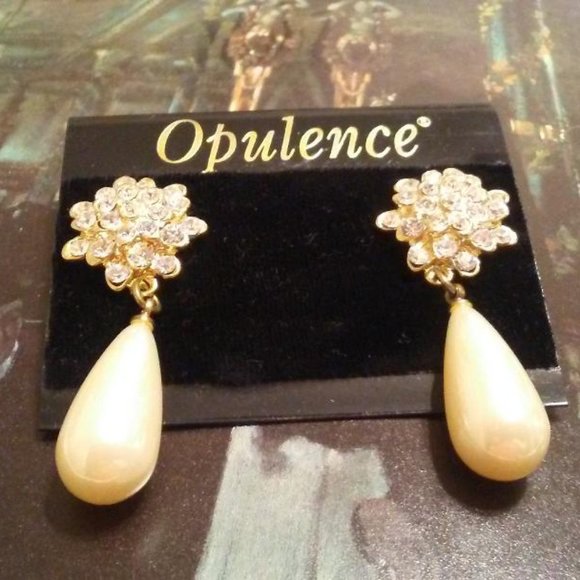 Opulence | Jewelry | Opulence Pearl Drop Earrings | Poshmark